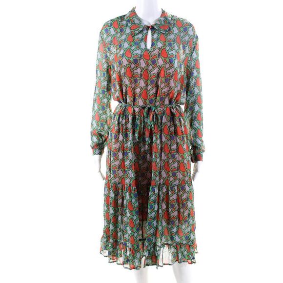 Custommade | Dresses | Custommade Womens Abstract Cuff Sleeve Tiered ...